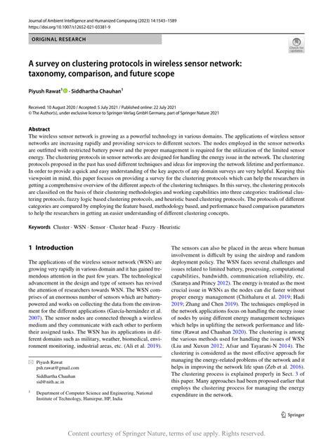 A Survey On Clustering Protocols In Wireless Sensor Network Taxonomy