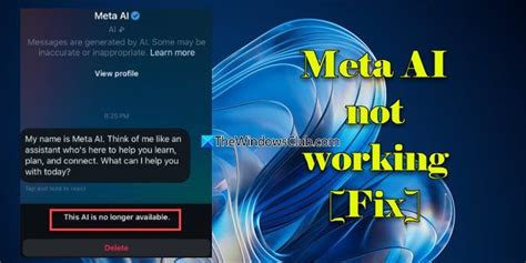 Meta Ai Not Working On Whatsapp Facebook Or Instagram Fix Principal It Inc