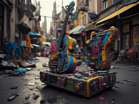 Premium AI Image Illustration Of Guitar For Music Background