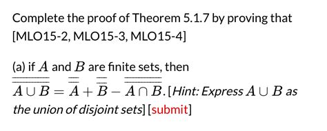 complete the proof of theorem 5 1 7 ﻿by proving that
