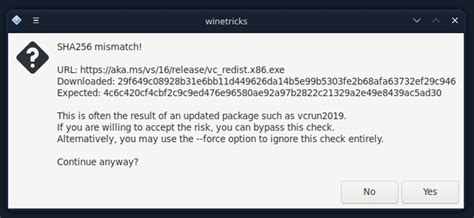 Protontricks Sha256 Mismatch Error Trying To Fix The C Error And Now This Is Happening