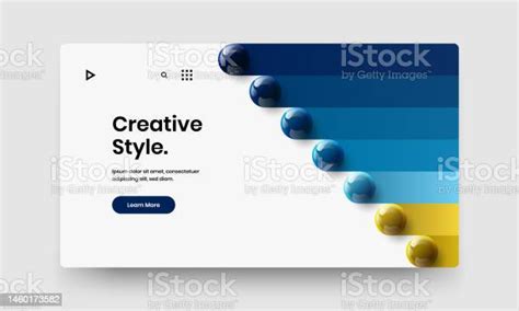 현대 회사 브로셔 디자인 벡터 레이아웃입니다 깨끗한 3d 구체 엽서 템플릿입니다 디자인에 대한 스톡 벡터 아트 및 기타 이미지 디자인 추상적인 패턴 Istock