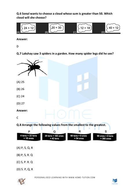 Cbse Question Bank For Class 2 Mathematics Computation Operations