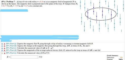 solved 8 problem 7 a loop of wire with radius r 0 16 m