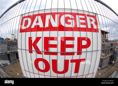DANGER KEEP OUT Sign Fastened To Wire Fencing On A UK Building Site Stock Photo Alamy
