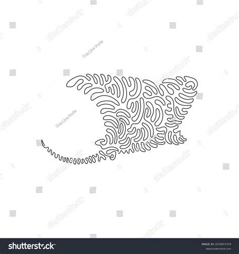 Continuous Curve One Line Drawing Cute Stock Vector Royalty Free