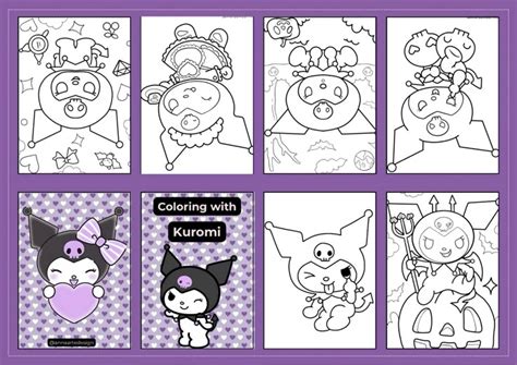Livro De Colorir Kuromi Arquivo Gratuito