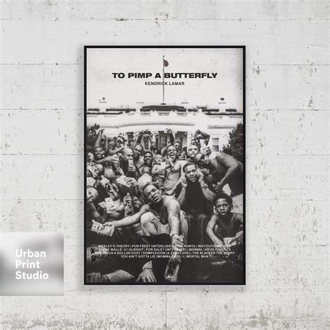Kendrick Lamar Poster To Pimp A Butterfly Album Cover Poster Etsy