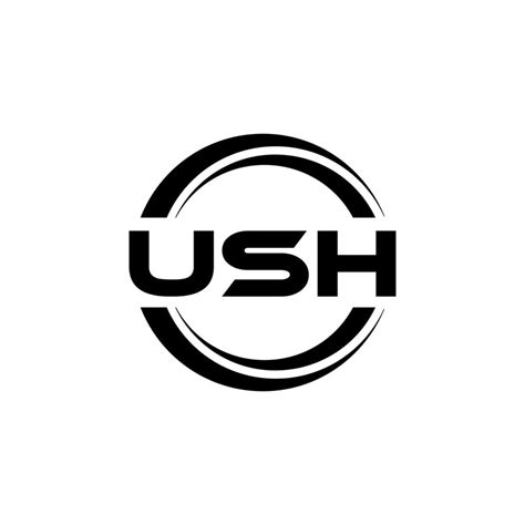 Ush Letter Logo Design In Illustration Vector Logo Calligraphy