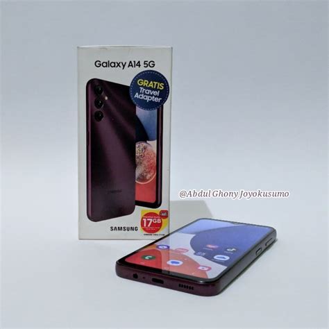 Jual Samsung A G Dark Red Fullset Shopee Indonesia