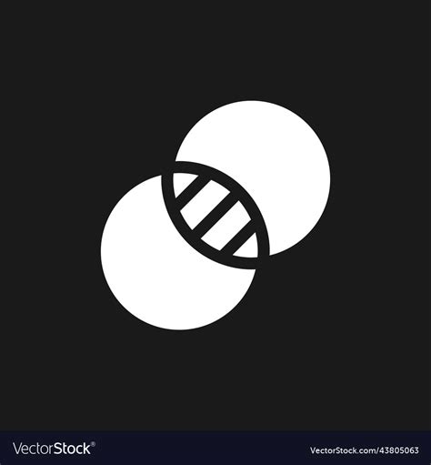 Double Exposure Dark Mode Glyph Ui Icon Royalty Free Vector