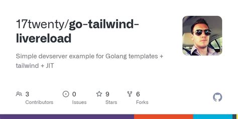 Simple Live Reloading Devserver Example For Golang W Templates Tailwind Jit Rgolang
