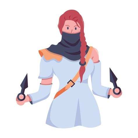 Trendy Female Assassin 23912553 Vector Art At Vecteezy