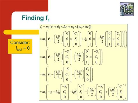 Ppt Robot Dynamics Newton Euler Recursive Approach Powerpoint