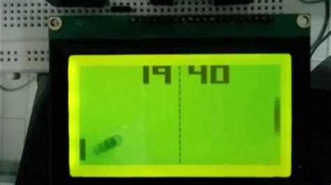 Pong Clock Jhd12864e 128x64 Graphics Lcd Glcd And Pic18f4550 Youtube