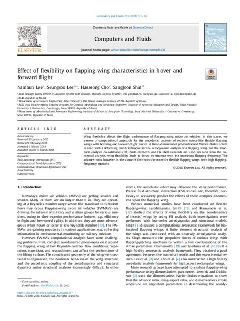 Pdf Aeroelastic Simulation Of Flexible Flapping Wing Based On Structural Fem And Quasi Steady