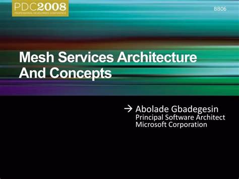 PPT Mesh Services Architecture And Concepts PowerPoint Presentation Free Download ID