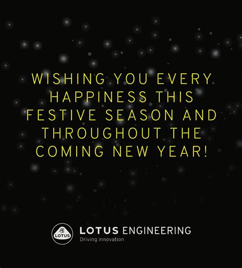 From Everyone At Lotus Engineering We Wish You All A Wonderful Holiday Season With Your Friends