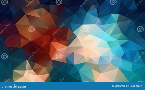 Vector Abstract Irregular Polygon Background Blue Rusty Red Stock Vector Illustration Of