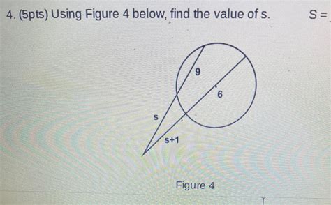 Answered 4 5pts Using Figure 4 Below Find The Value Of S S 1 9 Figure