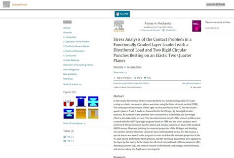 Pdf Stress Analysis Of The Contact Problem In A Functionally Graded