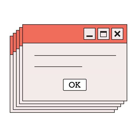 computer interface vintage browser and dialog window 45790557 vector