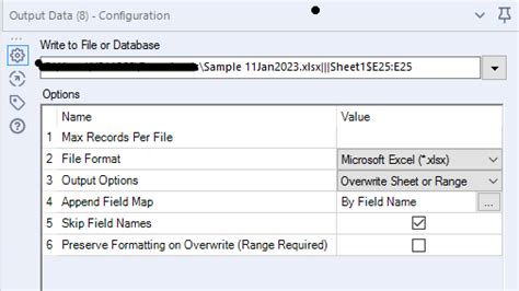 Solved Overwrite Several Single Cells Using Multiple Outp Alteryx Community