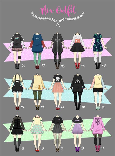 Closed Casual Outfit Adopts 02 By Rosariy Drawing Clothes Art