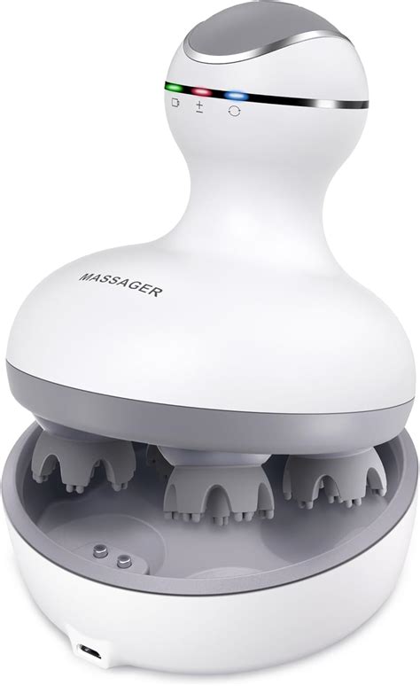 Cotsoco Electric Scalp Head Massager Waterproof 4 Heads 84 Nodes