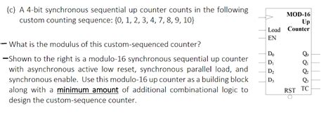 Solved C A 4 Bit Synchronous Sequential Up Counter Counts