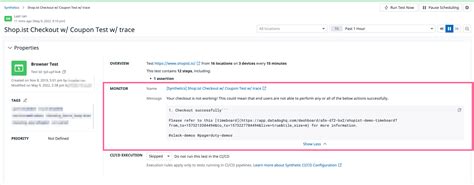 Use Synthetic Test Monitors