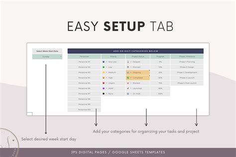 GANTT Chart Google Sheets Template Project Management Template GANTT Chart Google