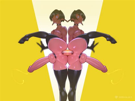 Rule 34 2dickgirls Anus Balls Black Gloves Black Thighhighs Blue Eyes