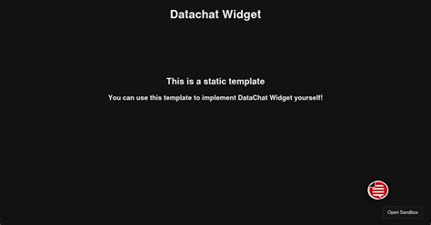 datachat widget react codesandbox