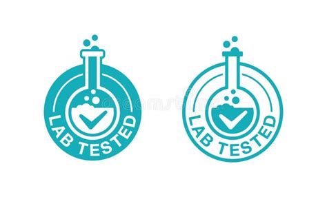 Lab Tested Certified Stamp Laboratory Equipment Stock Vector