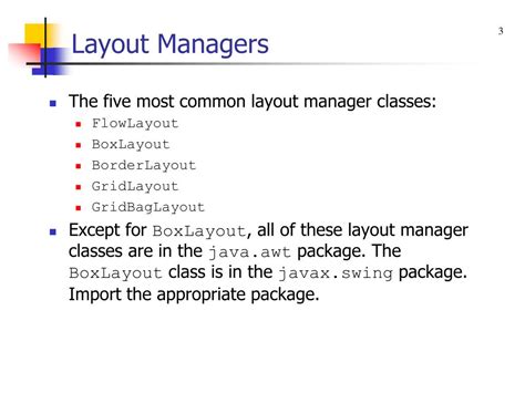 Ppt Chapter 18 Gui Programming Component Layout Additional Gui Components Powerpoint