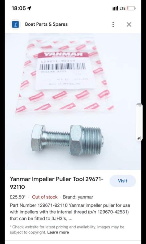 Yanmar Impeller Puller Marinetalk Nz