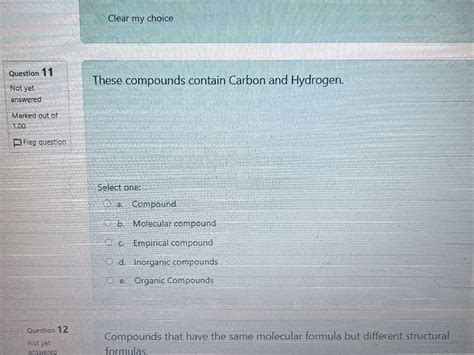 These Compounds Contain Carbon And Hydrogen Studyx