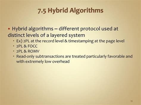 Chap7 Concurrency Control Algorithms On Object Ppt Download