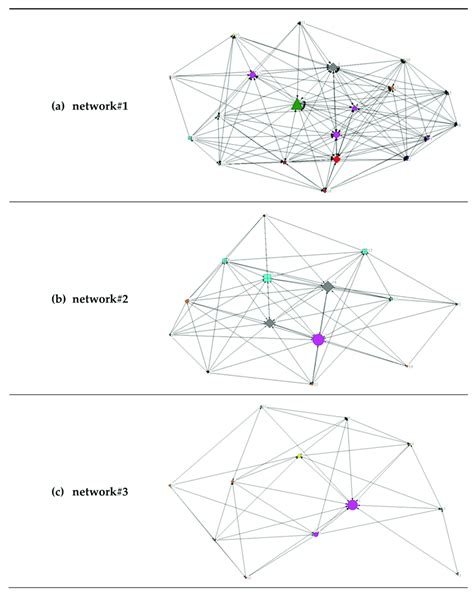 Visualization Of Network Data For All Networks A Network 1 Size Download Scientific