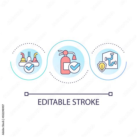 Avoiding Workplace Accidents Loop Concept Icon Reducing Manufacturing Risks Equipment Safety
