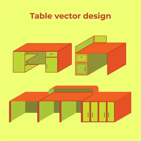 Premium Vector Table Vector Design