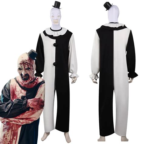 Terrifier 2 Art The Clown Cosplay Costume Jumpsuit Hat Outfits