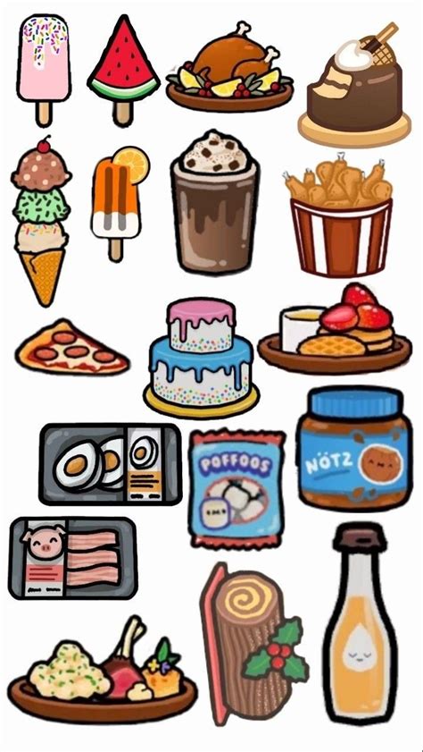 An Assortment Of Different Foods And Desserts On A White Background