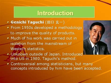 Robust Design And Twostep Optimization Lihui Shi Outline