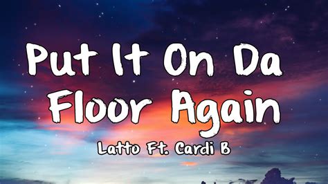 Latto Put It On Da Floor Again Lyrics Ft Cardi B Youtube
