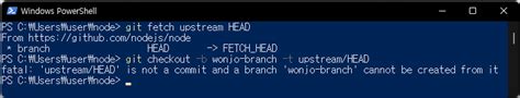 Upstreamhead Is Not A Commit · Issue 45385 · Nodejsnode · Github