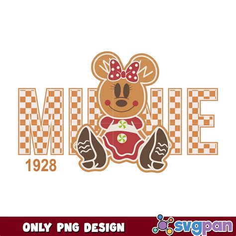 Minnie Mouse Chirstmas 1928 Png Gingerbread Mickey Mouse Png Svgpan