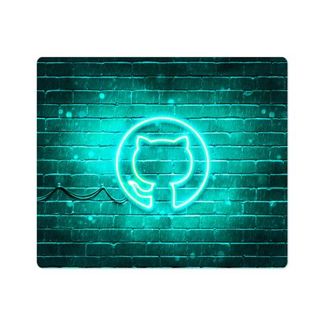 Mouse Pad Github Neon Turquesa Caneca Do Dev Canecas E Produtos De