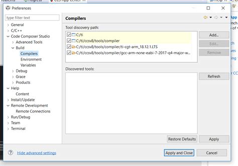 CCS LAUNCHXL CC26X2R1 Imported Project Giving Compiler Error Code